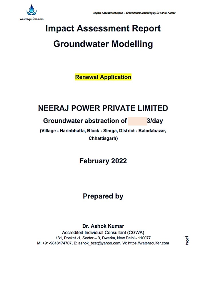 Aquifer analysis, monitoring, Groundwater modelling, Hydro-chemical ...