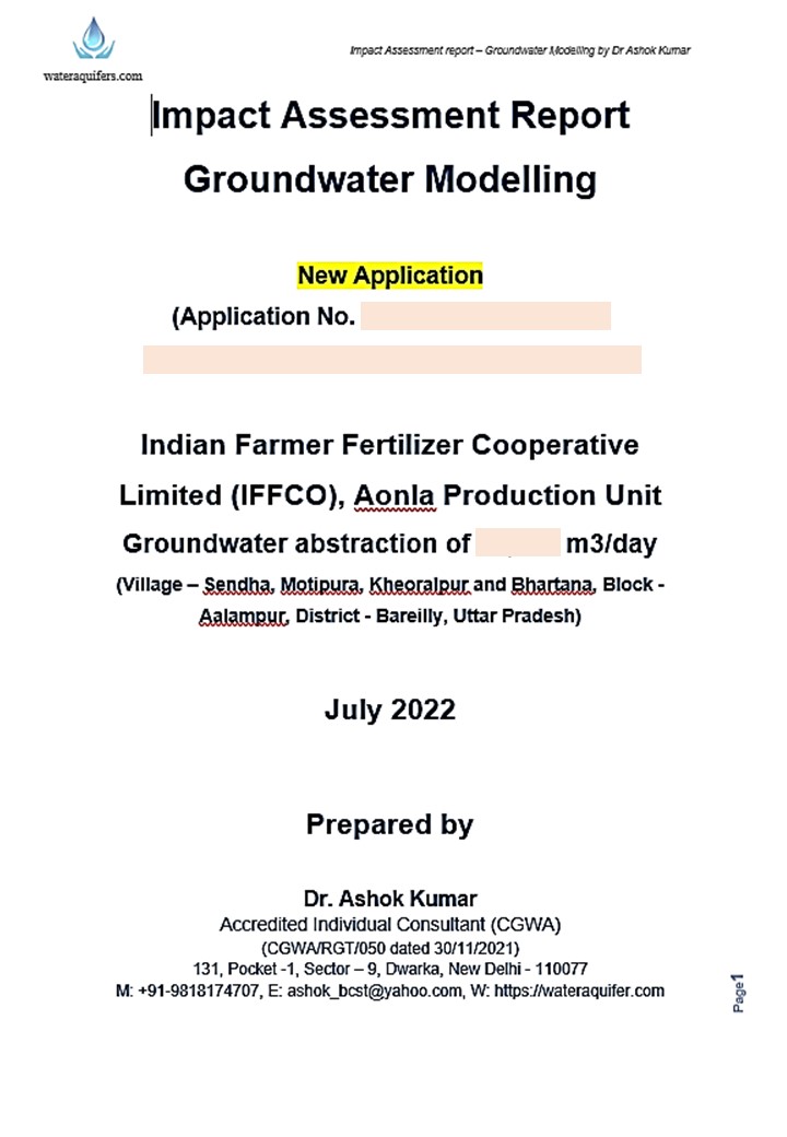 Aquifer analysis, monitoring, Groundwater modelling, Hydro-chemical ...
